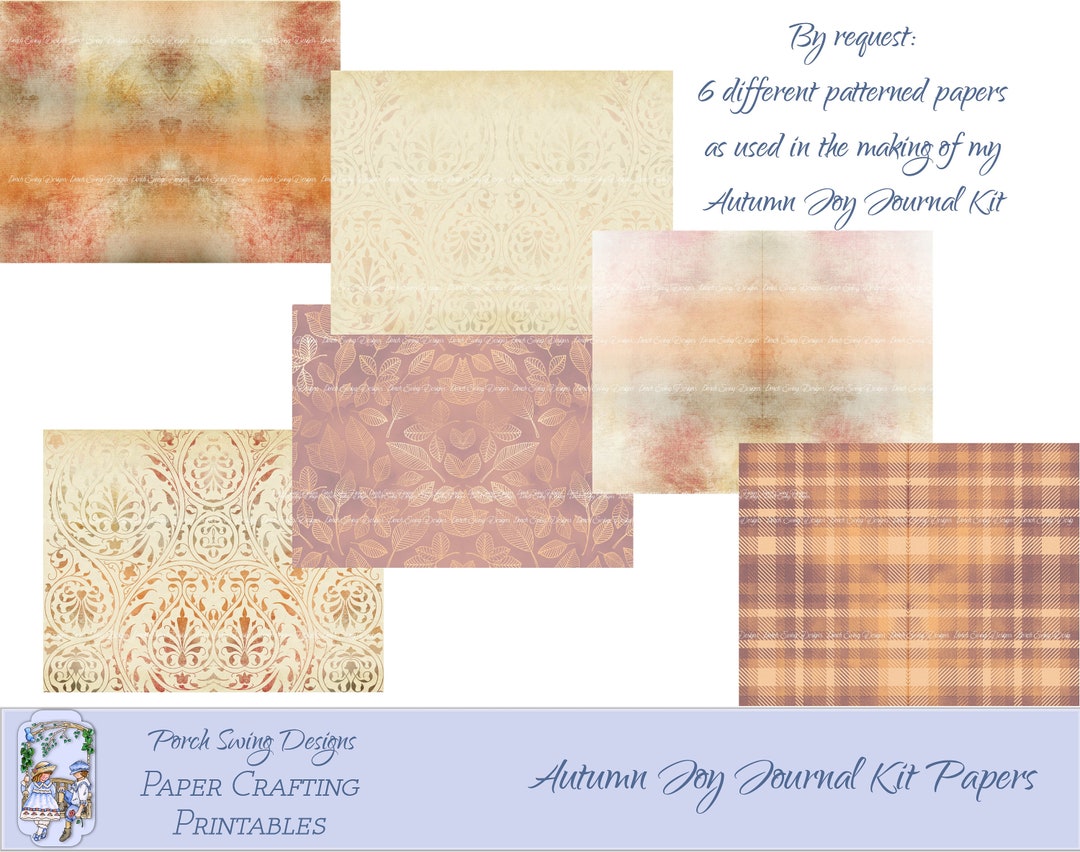Autumn Joy Patterned Papers - Fall Papers, Autumn Colored Papers ...
