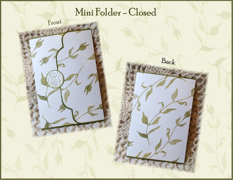 Botanical Mini Folder Printable Mini Folder, Digital Journal Cards ...