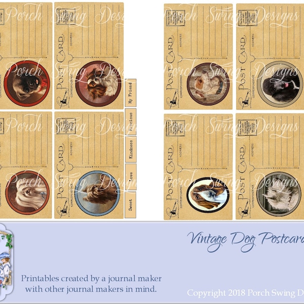 Vintage Dog Postcard - Etsy