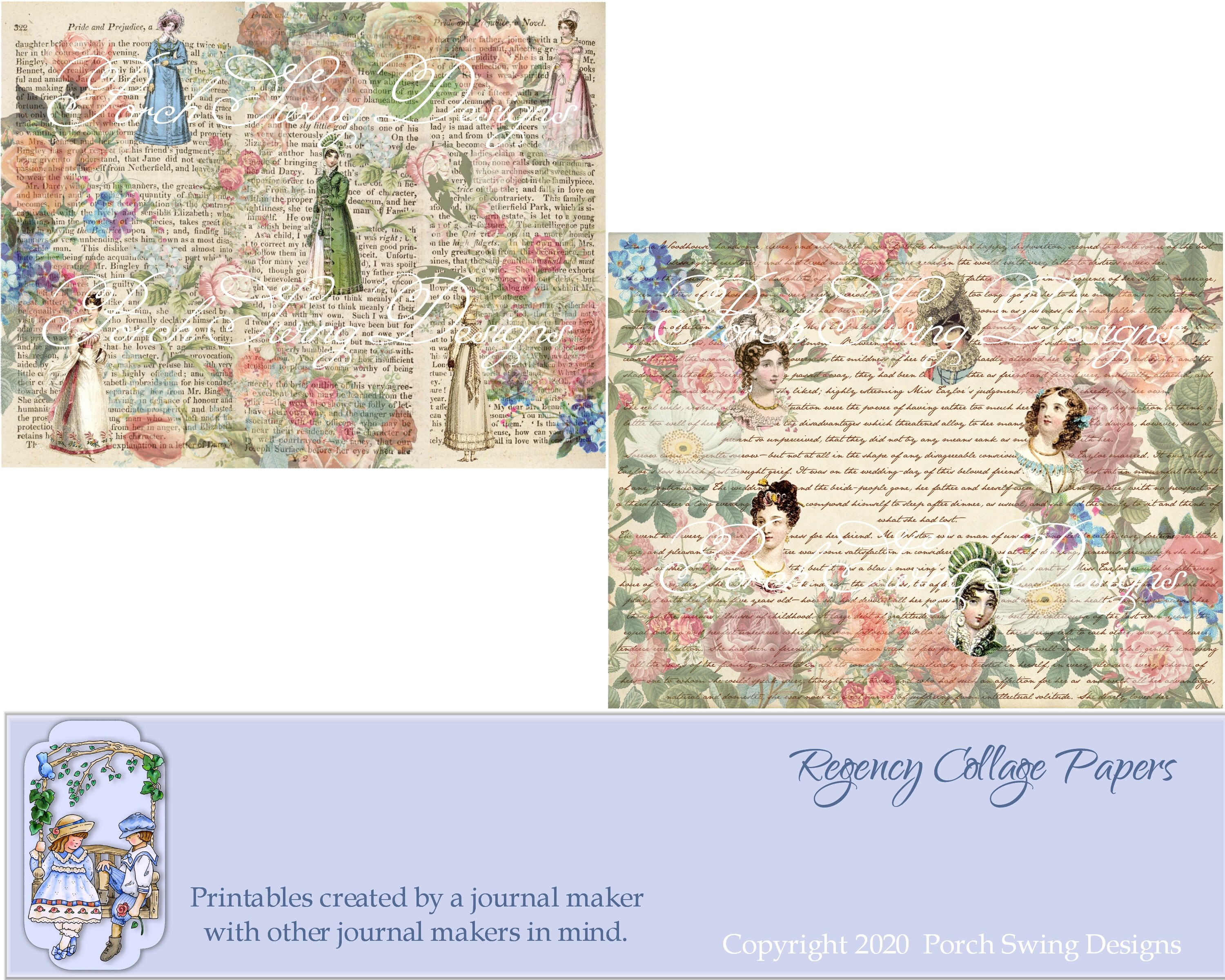 Regency Collage Papers Vintage Tear Sheets Jane Austen - Etsy