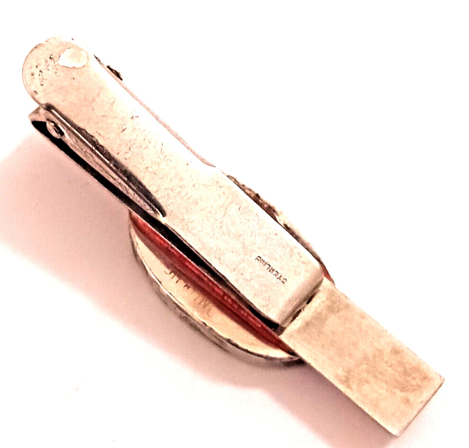 Native American Crush Inlay Channel Sterling Tie Clip NAE 1461 Tieclip ...