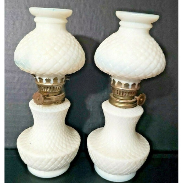 Milk Glass Oil Lamp Etsy