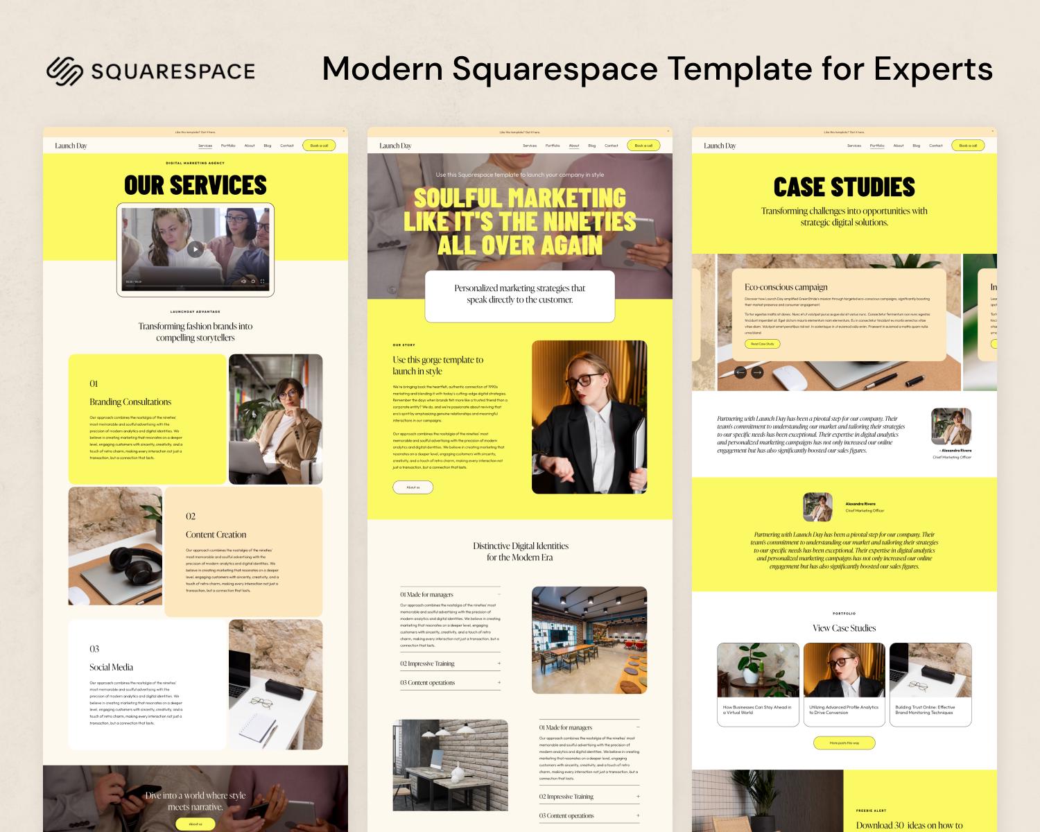Modern Squarespace Template for Service-based Businesses, Experts ...