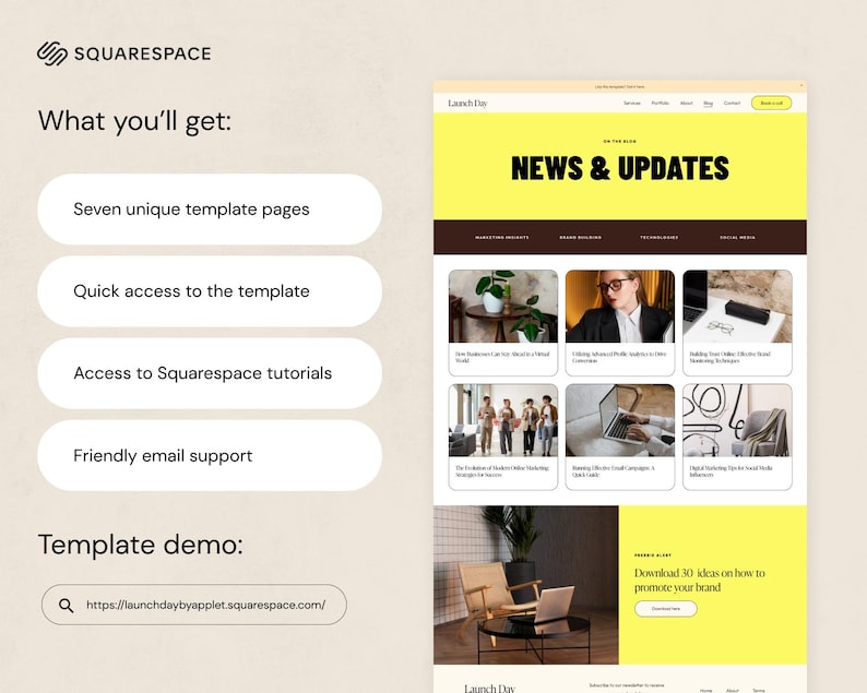 Modern Squarespace Template for Service-based Businesses, Experts ...