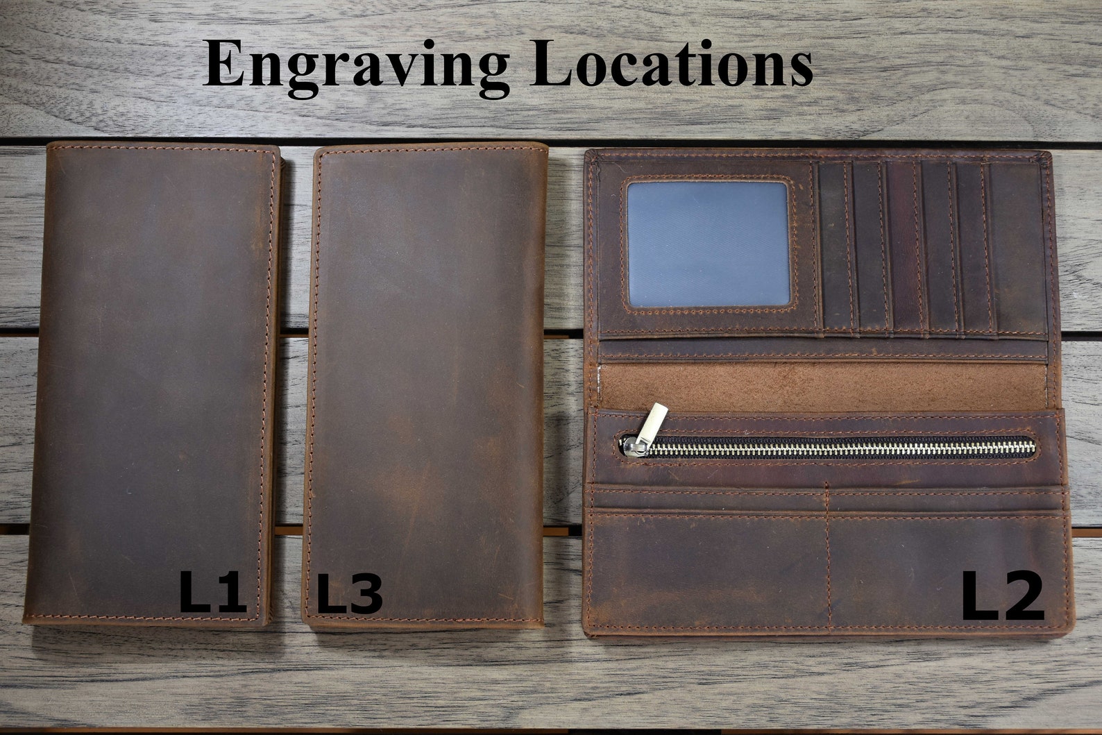 Long Leather Wallets for Men Personalized Leather Wallet Men - Etsy