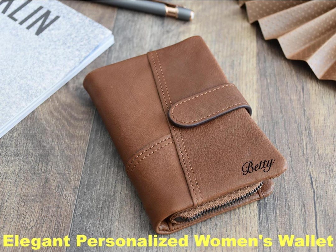 Personalized Leather Clutch Wallet: Handmade Women's Wallet - Etsy