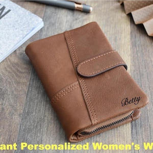 Personalized Leather Clutch Wallet: Handmade Women's Wallet - Etsy