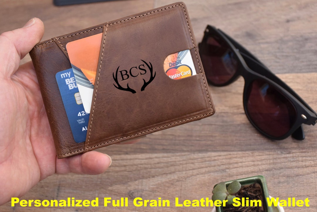 Front Pocket Wallet Minimalist Leather Wallet Slim Wallet - Etsy