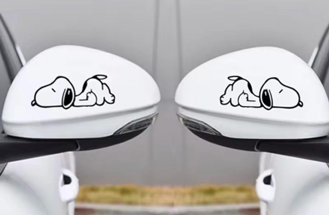 Snoopy Car Decal: Funny Peeking Window, Bumper Sticker - Etsy UK