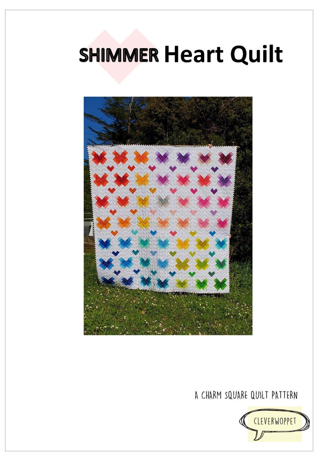 Shimmer Heart Quilt Pattern PDF - Etsy