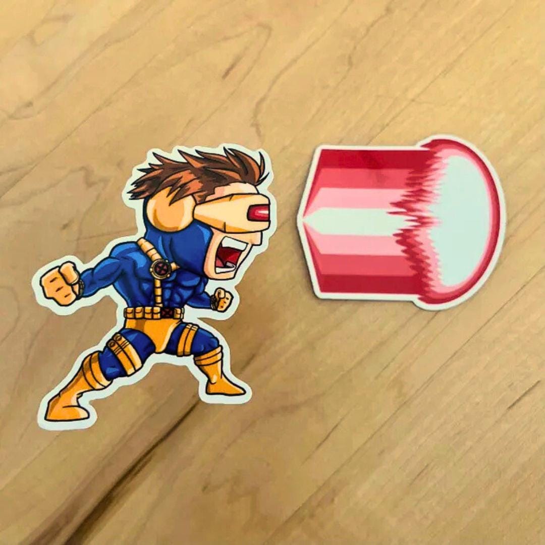 XMEN Cyclops Mvc Inspired Sticker for Gamer Best Friend Boyfriend Retro ...