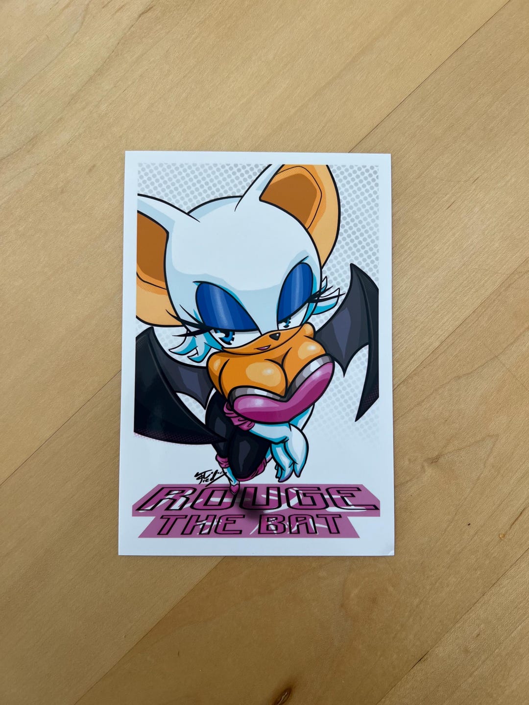 Sonic Greeting Card Rouge the Bat Photo Card Super Sonic Postcard Gift ...