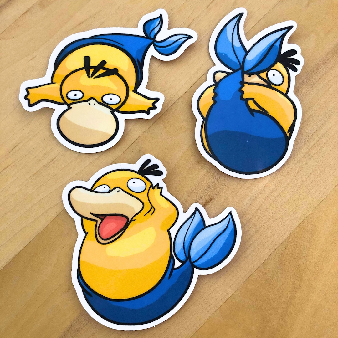 Psyduck Sticker Pokemon Inspired Wintendo Decal for Best Friend Gamer ...