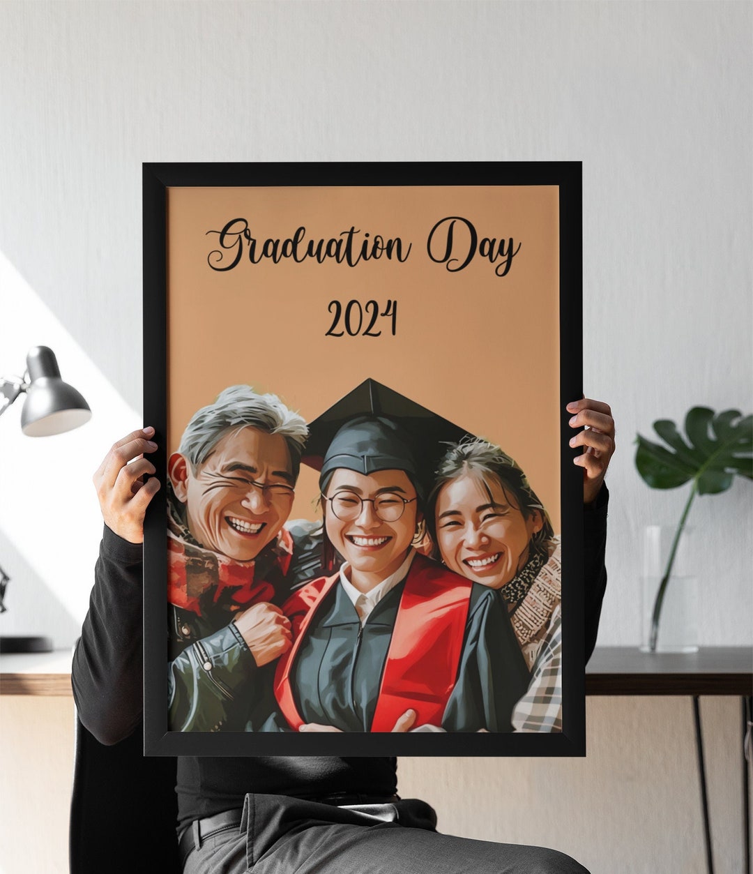 Custom Graduation Day Portrait Painting From Photo, Custom Drawing ...