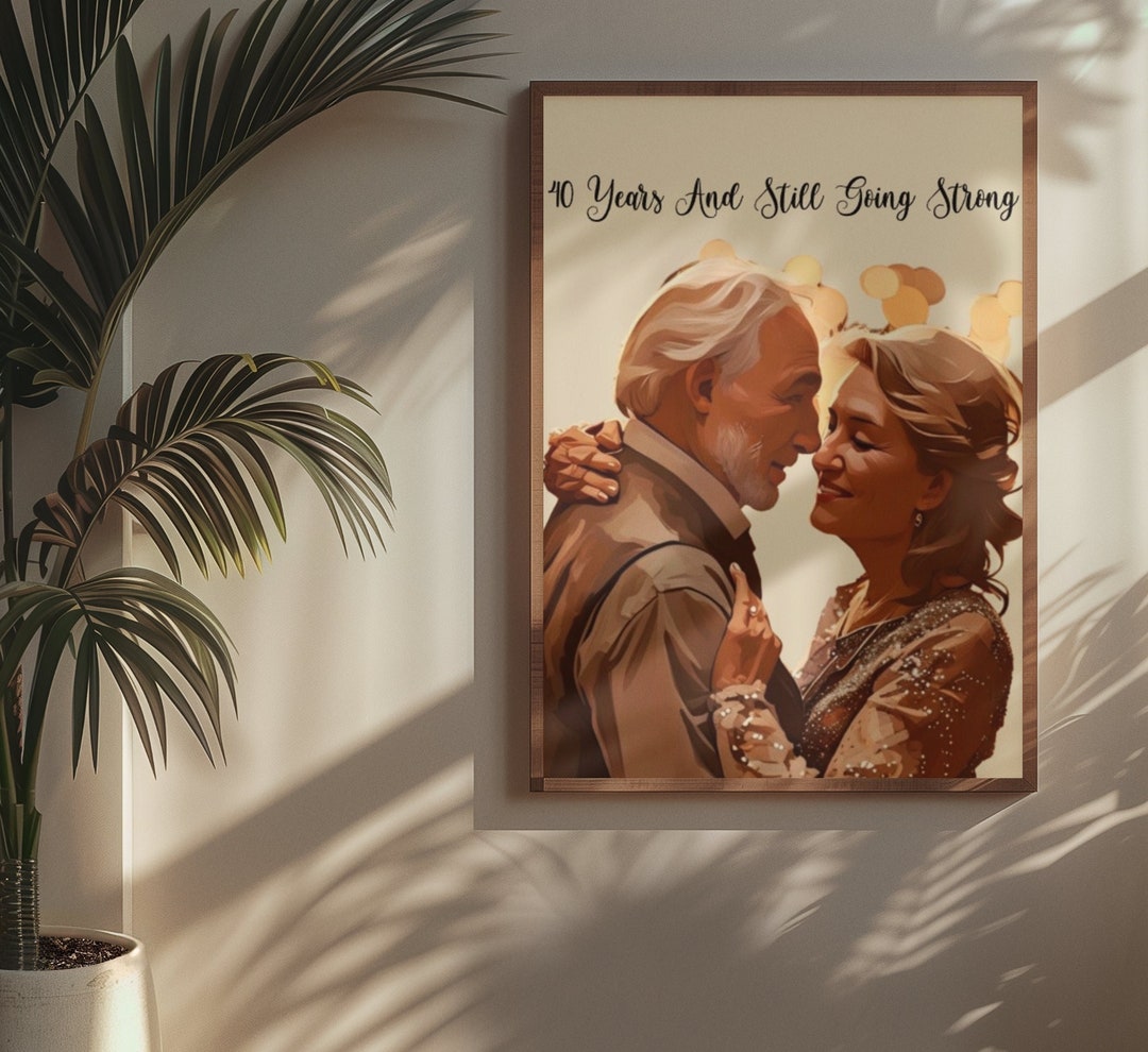 Custom Anniversary Couples Portrait Painting From Photo, Custom Engagement Gift, Gift for ...