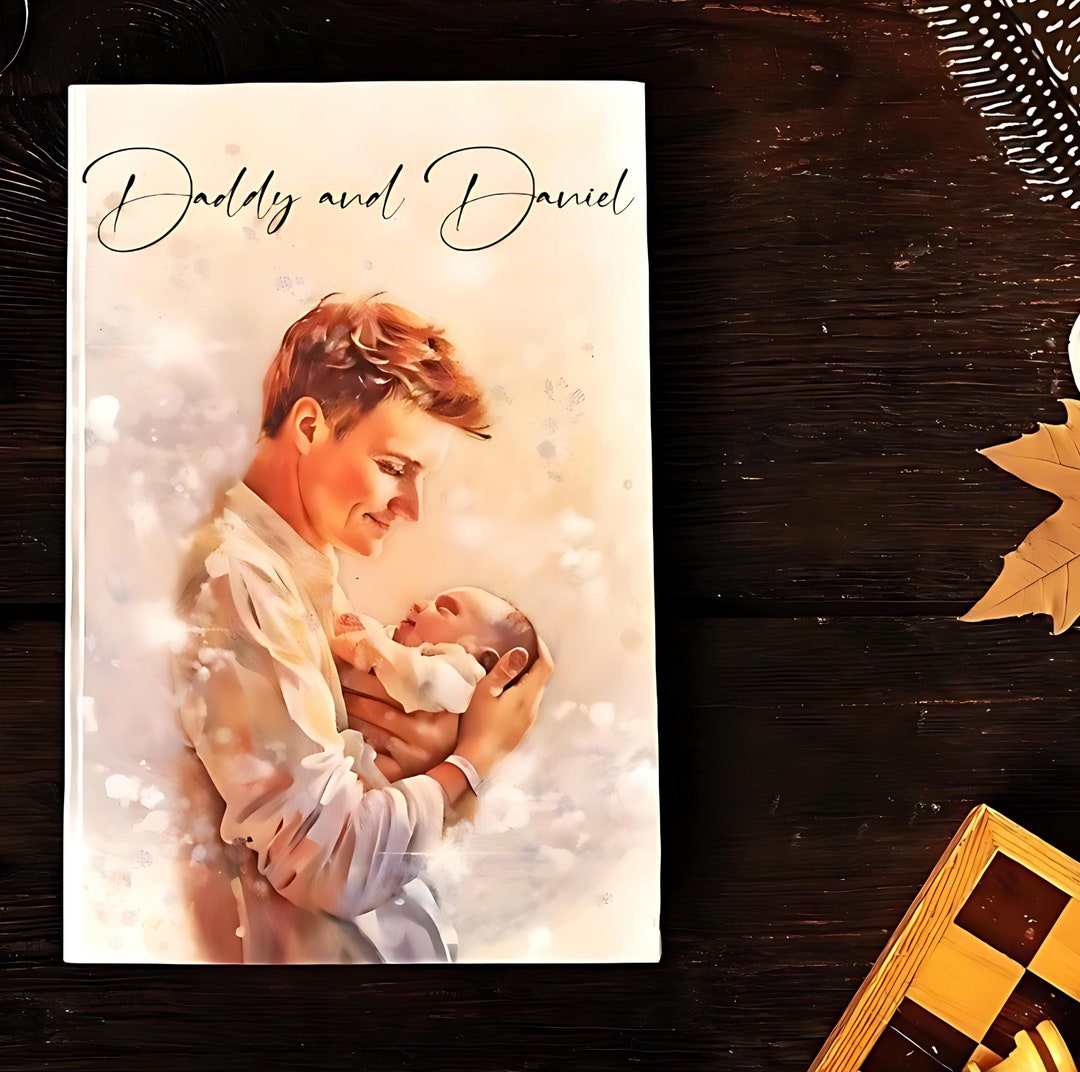 Custom Father Journal Portrait Painting From Photo, Custom Drawing ...