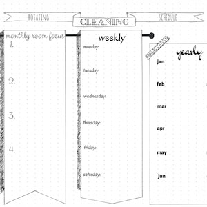 Rotating Cleaning Schedule - Etsy