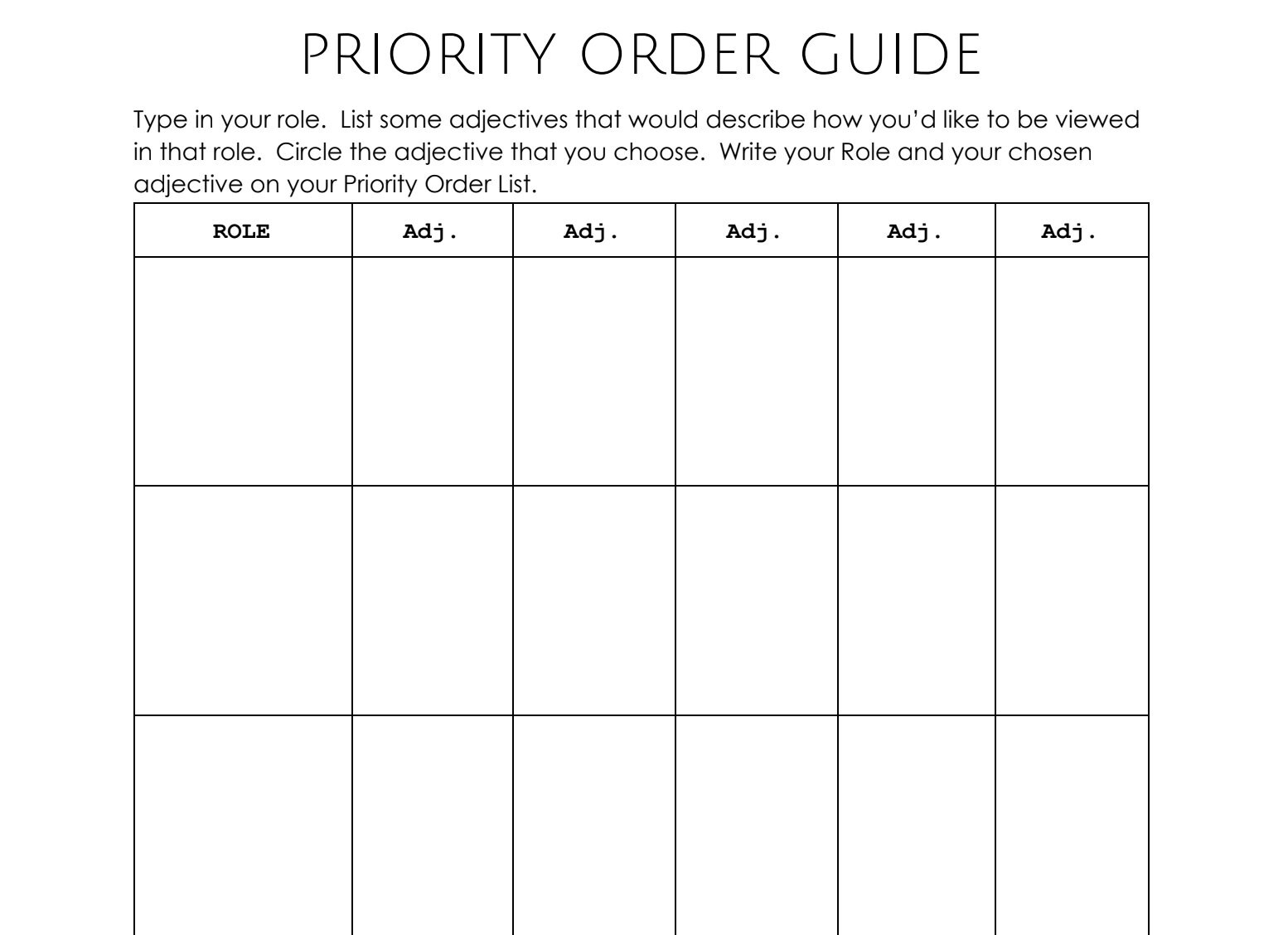 Priority Order Guide - Etsy