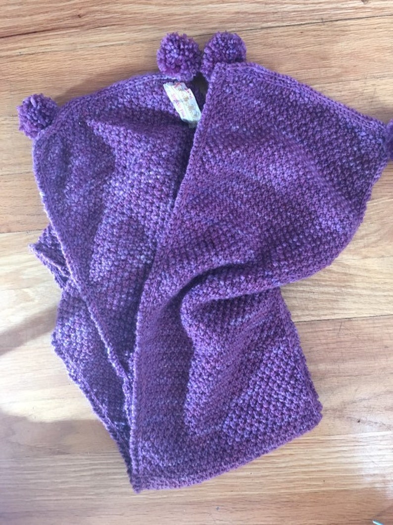 Hand Knit Merino Wool Lilac Scarf-- 62" - Etsy