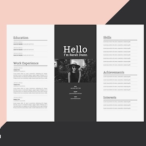 Creative Resume Template | Horizontal Landscape | Modern & Professional ...