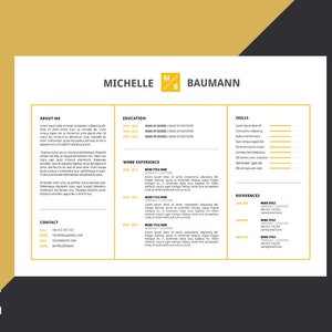 Creative Resume Template | Horizontal Landscape | Modern & Professional ...