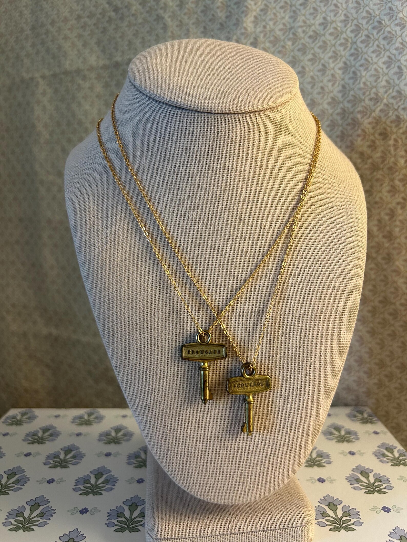 Vintage Key Pendant// Vintage, Antique, Brass, Pendant Necklace Boho ...