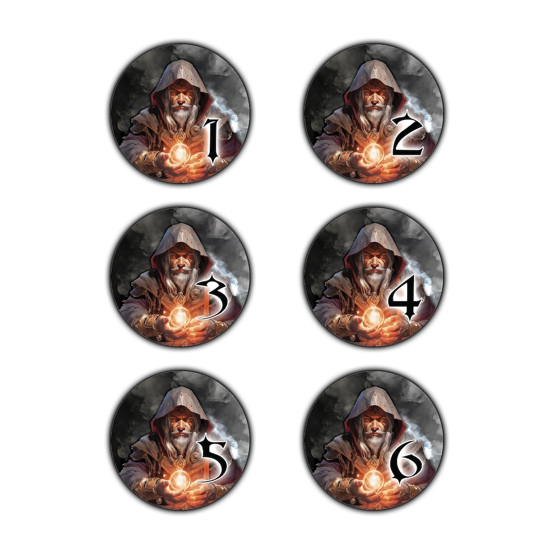 D&D RPG Sorcerer Tokens Pack (x6) - Etsy