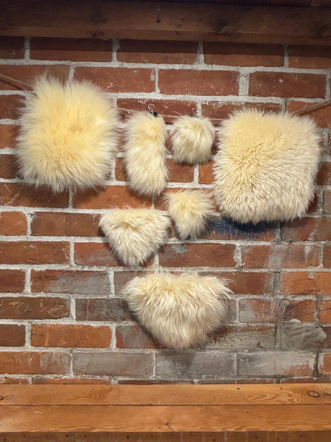 Cream White Sheepskin Craft Shapes: Genuine Woolmark Merino Leather ...
