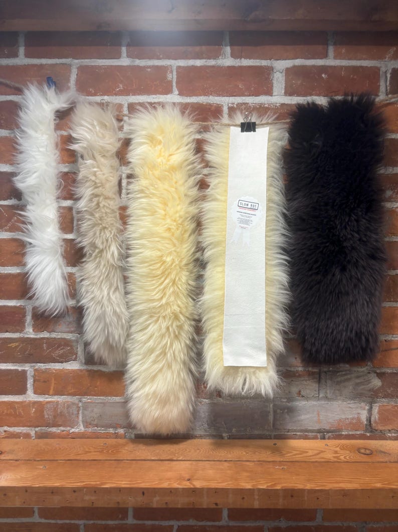 Sheepskin 10” 18” Leather Strips: Merino Woolmark Shearling Cuts, Craft ...