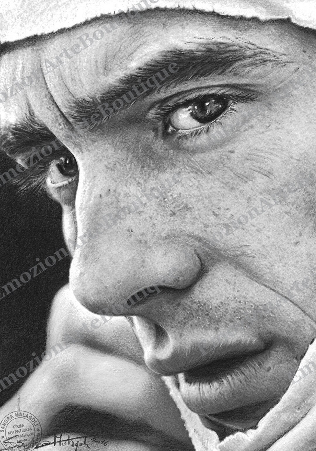 Hyperrealistic Portrait of Ayrton Senna - Etsy