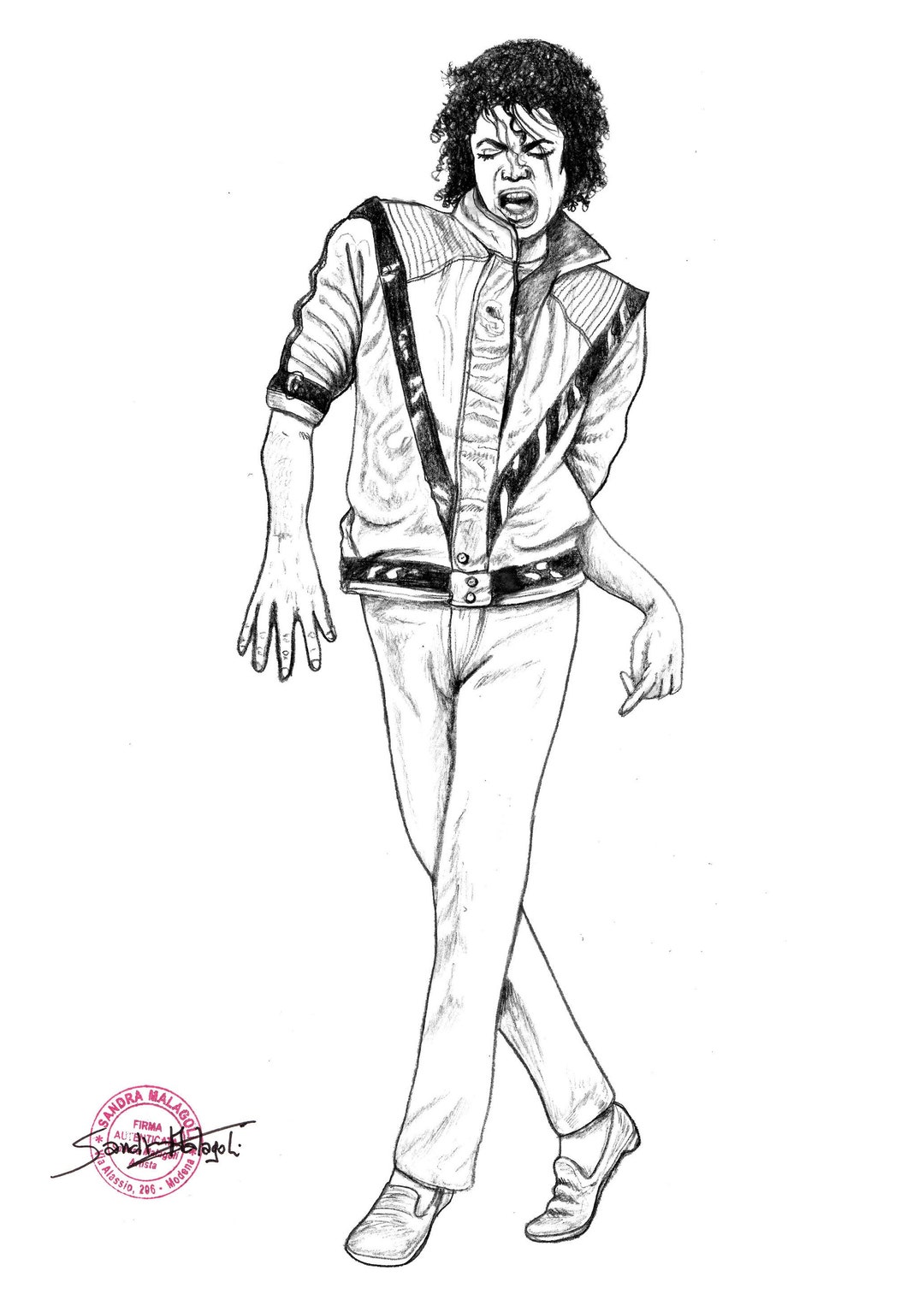 Drawing Michael Jackson Thriller. Digital Drawing - Etsy