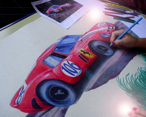Ferrari Logo Pencil Drawing