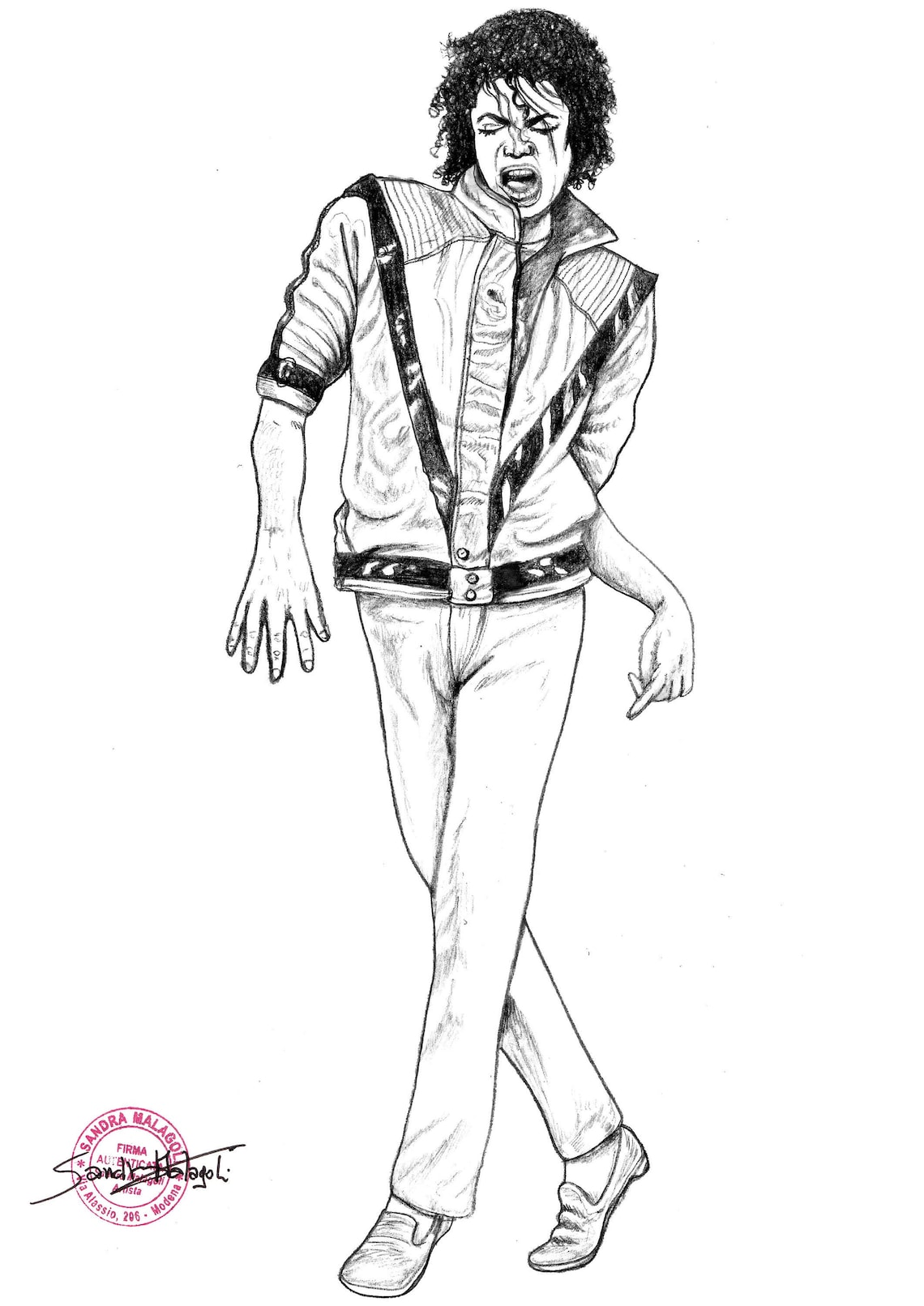 Drawing Michael Jackson Thriller. Coloring Print - Etsy