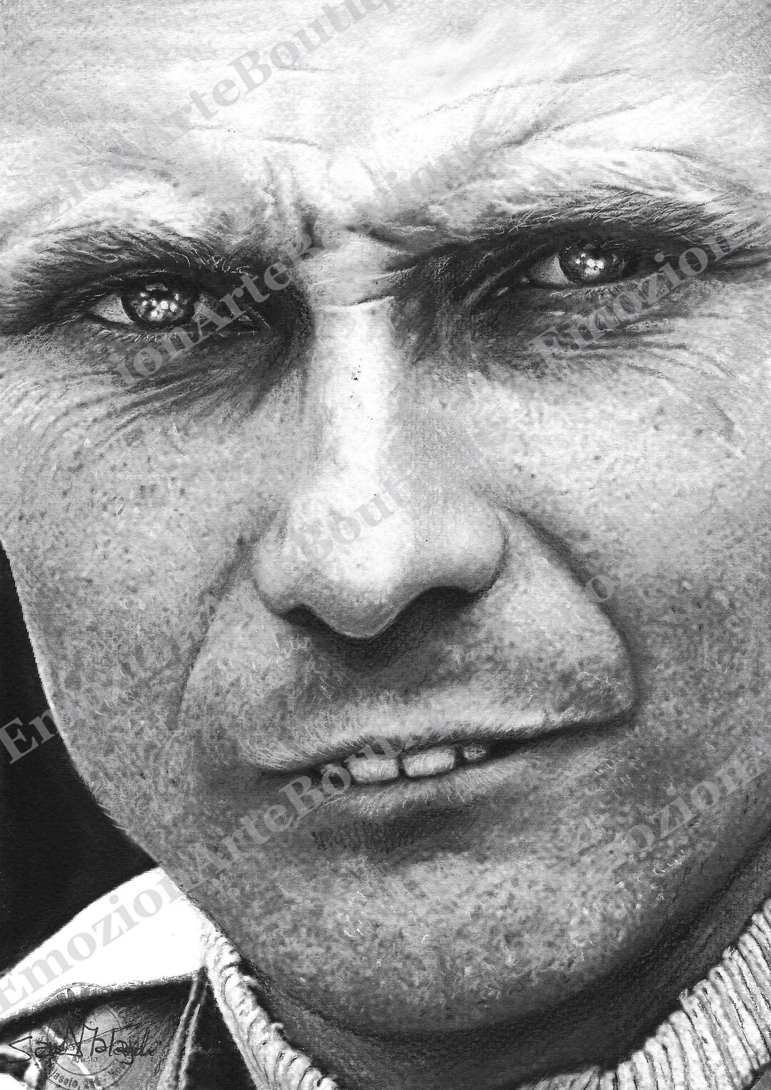 Hyperrealistic Portrait of Niki Lauda - Etsy