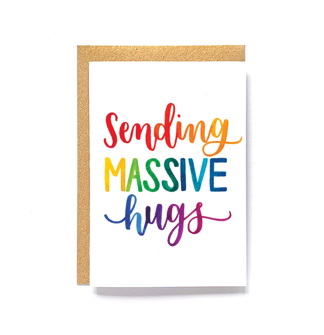 Friendship Card - Sending Massive Hugs - Etsy