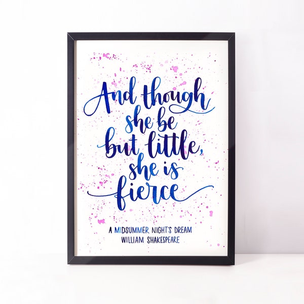 And Though She Be but Little - Etsy UK
