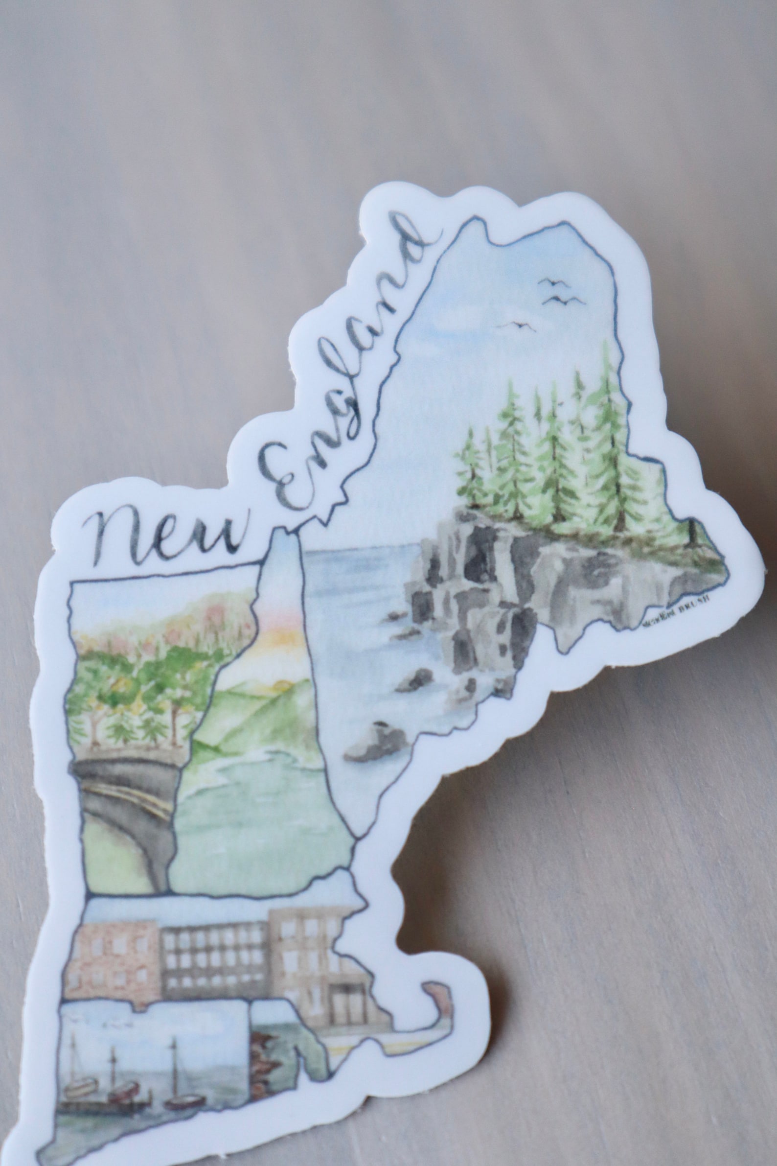 New England STICKER | Maine Sticker, Home Sticker, Vermont Sticker ...