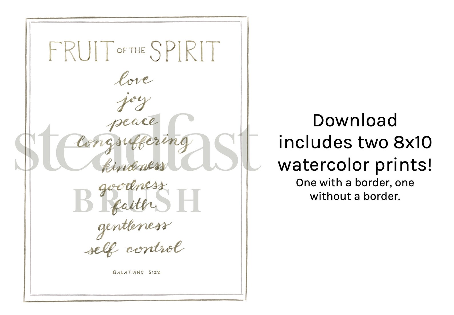 Fruit of the Spirit PRINT Watercolor Fruit of the Spirit - Etsy
