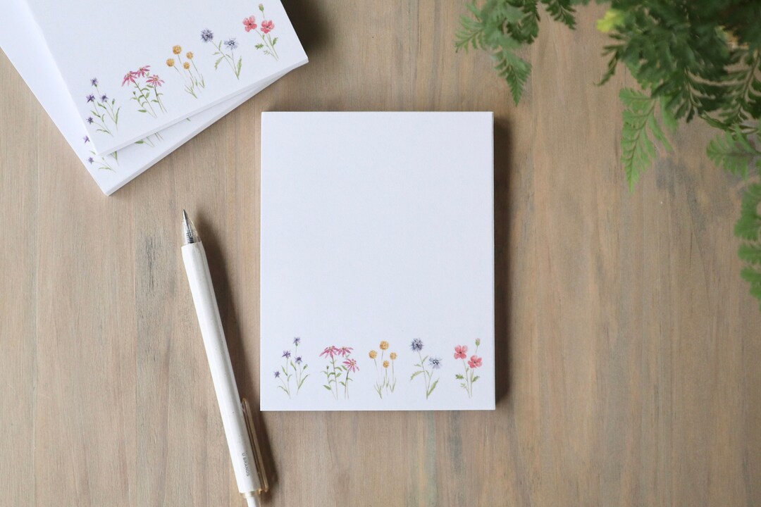 Flower NOTEPAD Daisy Notepad, Coneflower Notepad, Aster Notepad, Flower ...