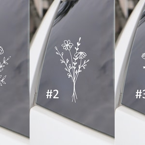 Wildflower CAR DECAL | Flower Window Sticker, Wildflower Car Vynal ...