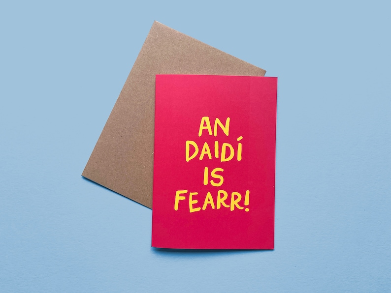 An Daidí is Fearr! Irish Fathers' Day Card - as Gaeilge - Best Dad! - Etsy