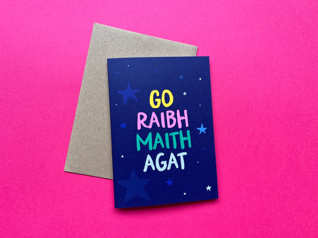 Go Raibh Maith Agat! Irish Thank You Card - Etsy