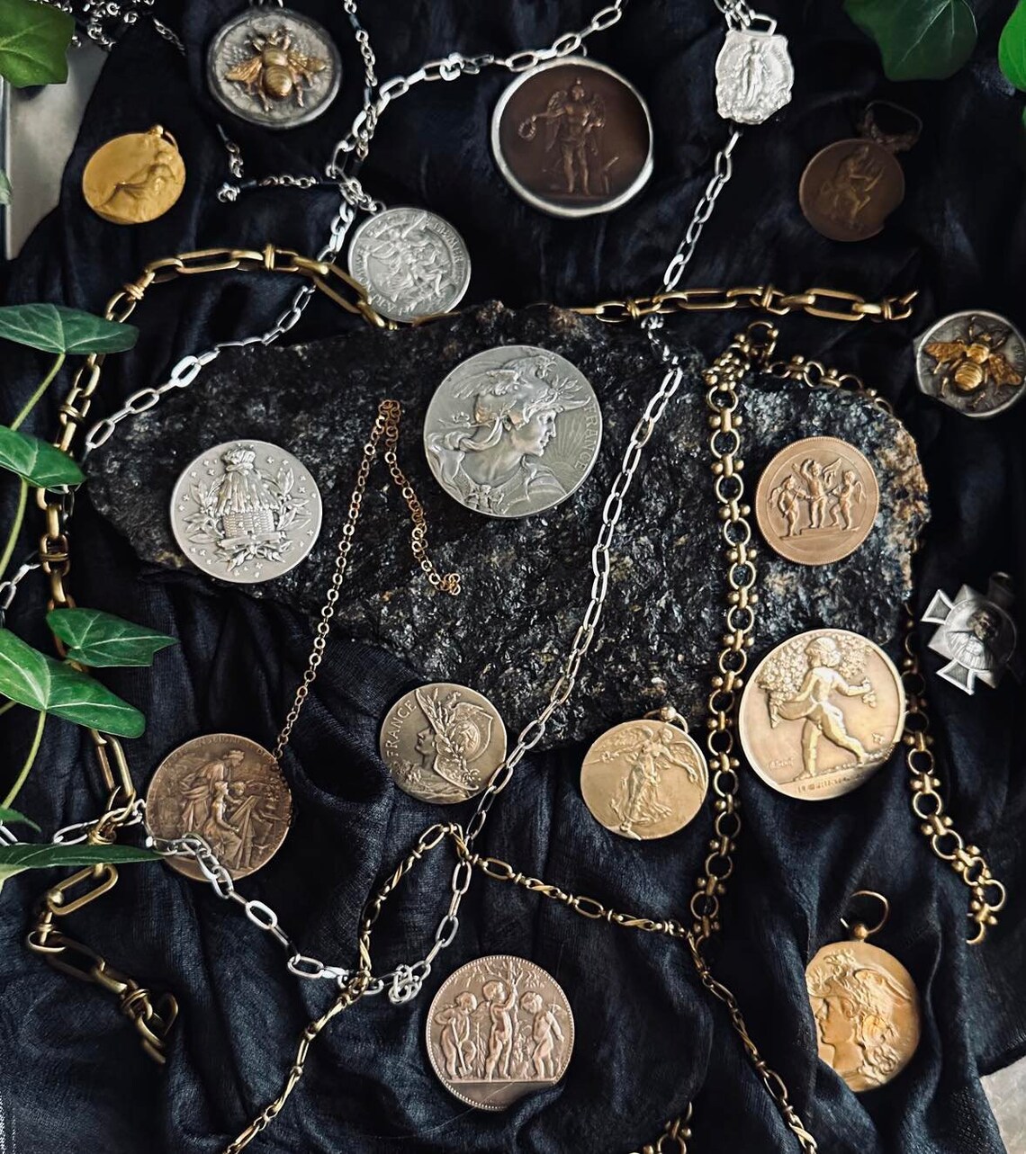 Rare Antique French Art Nouveau Medallion Victorious Gallia Marianne ...