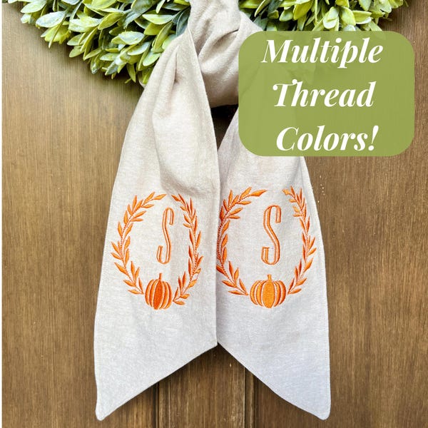 Fall Monogram Wreath - Etsy