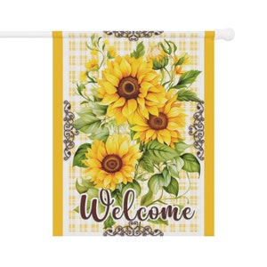 Sunflower House Flag Double Sided House Flag for House Porch Sign ...