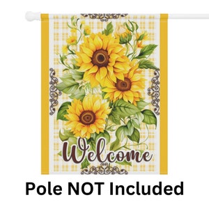 Sunflower House Flag Double Sided House Flag for House Porch Sign ...