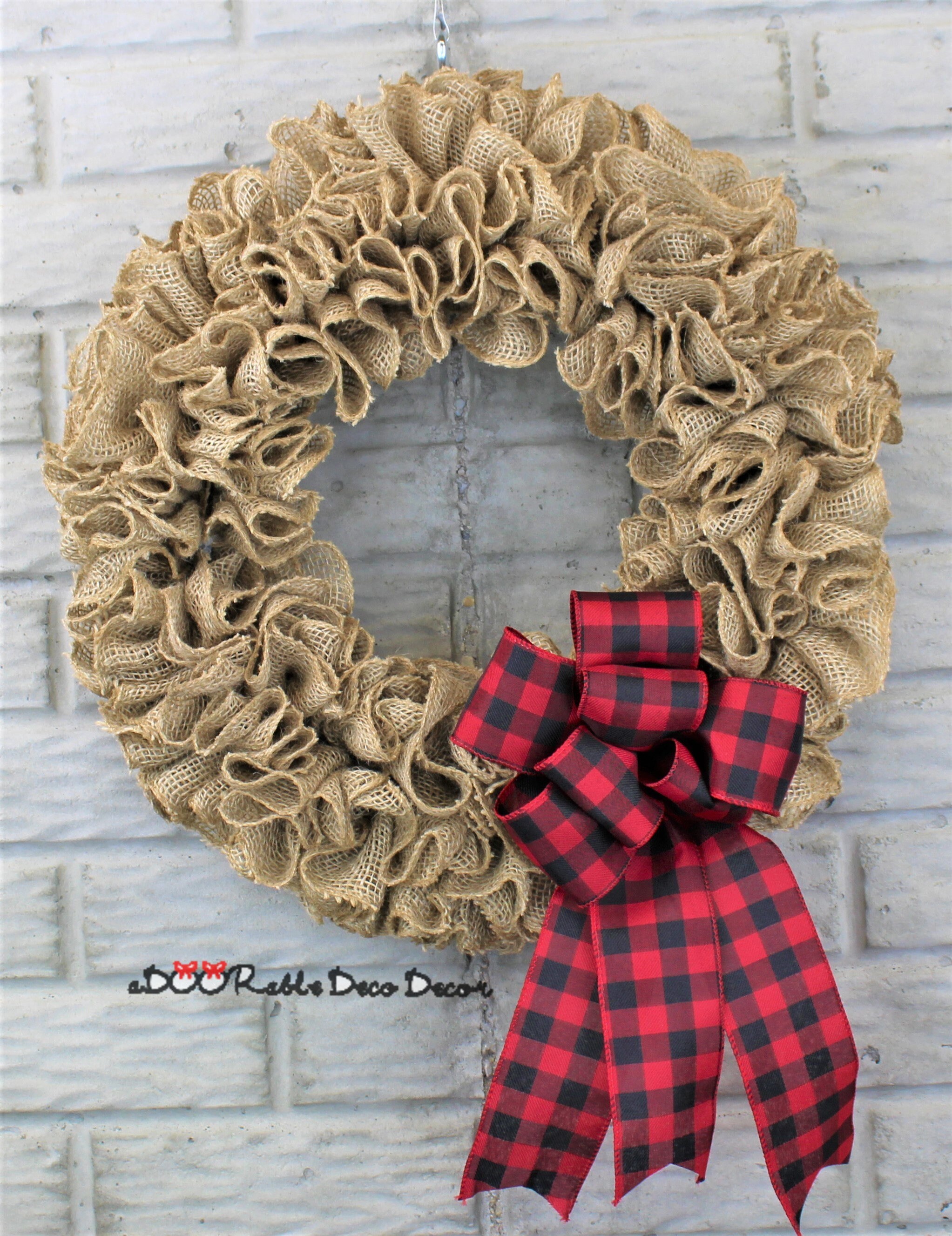Burlap Ruffle Wreath Burlap Christmas Wreath Winter Wreath | Etsy Burlap Ruffle Wreath Burlap Christmas Wreath Winter Wreath | Etsy