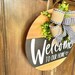 Welcome Door Hanger Welcome to Our Home Sign Welcome Wreath Door Decor ...