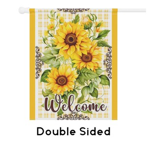 Sunflower House Flag Double Sided House Flag for House Porch Sign ...