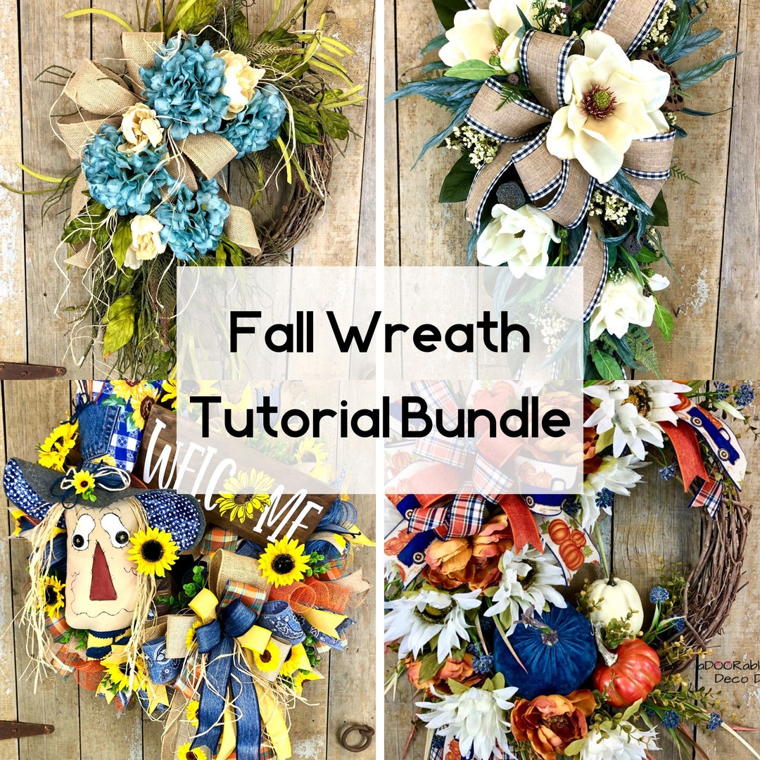 Fall Wreath Tutorial, DIY Fall Wreath, Wreath Making Tutorial, DIY ...